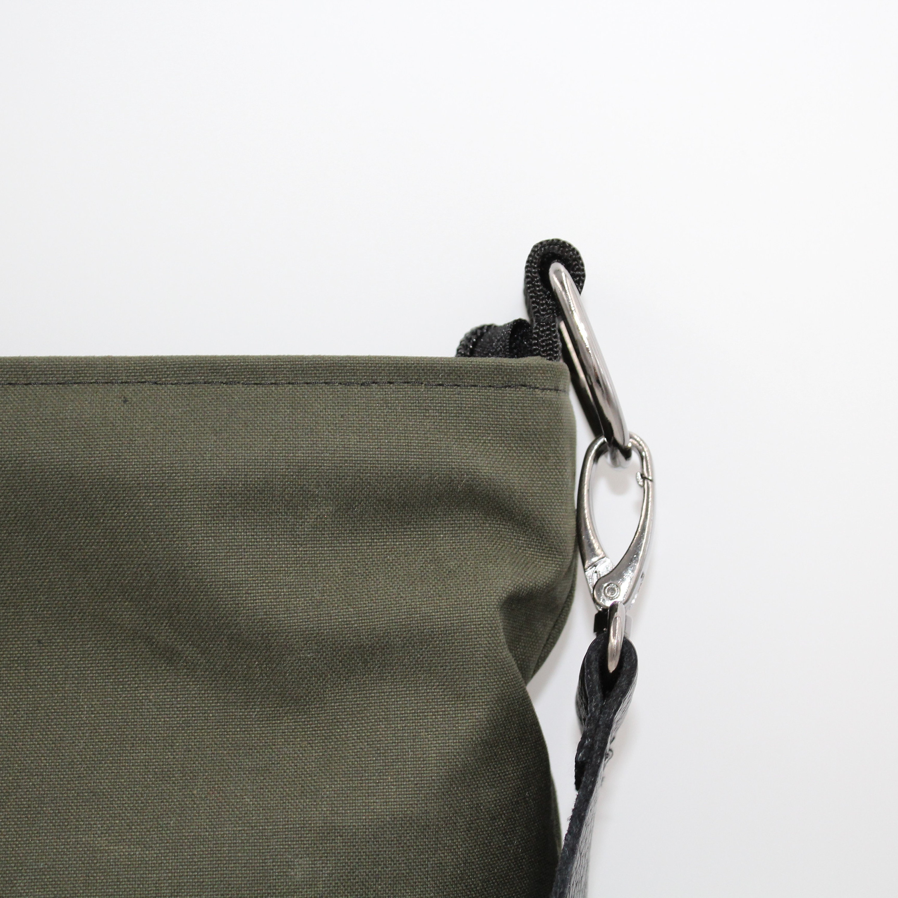 Chive Green Waxed Cotton Shoulder Bag Hecho a mano en - Etsy España