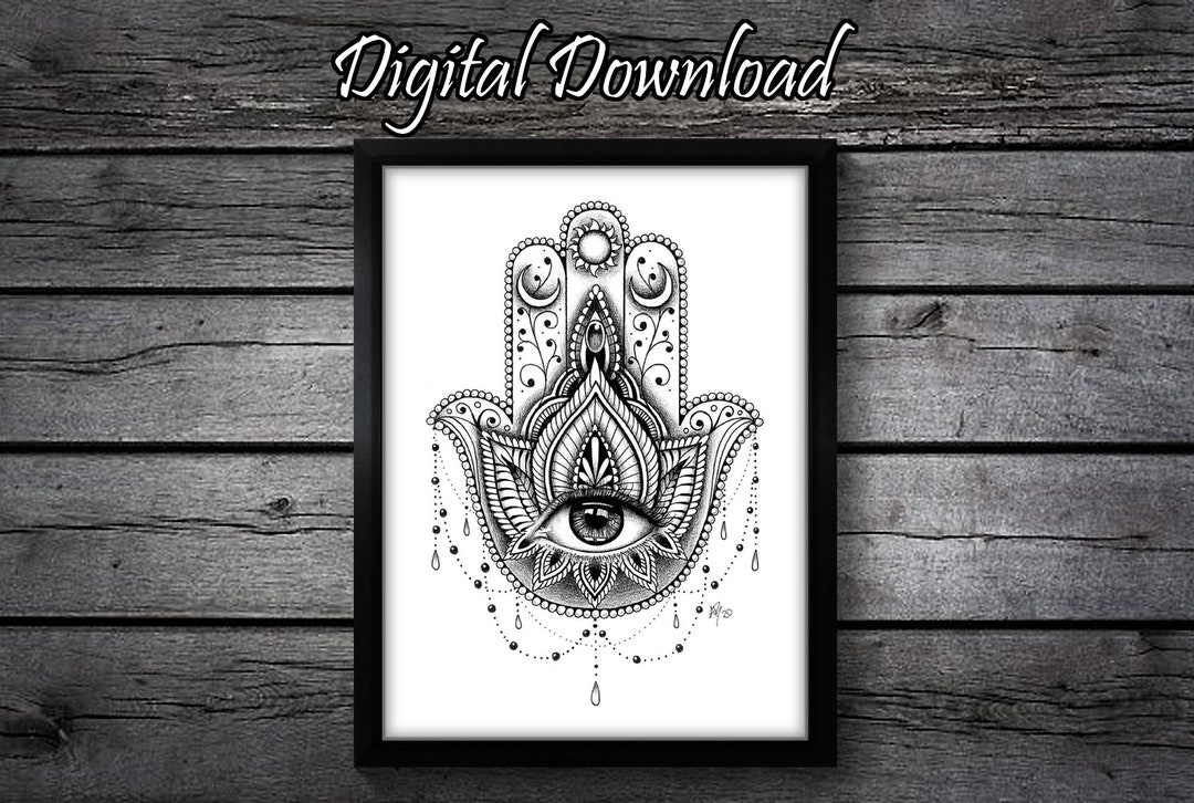 Hamsa Hand - Instant PDF Download - Etsy
