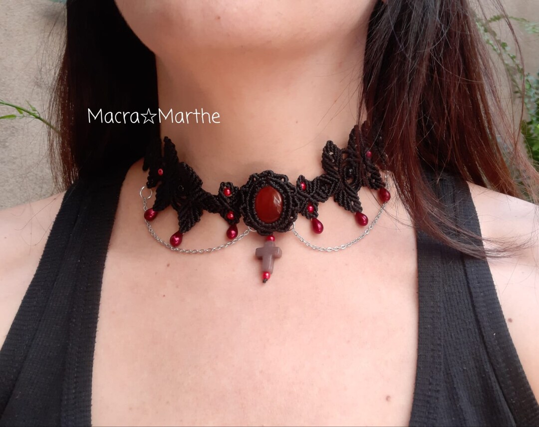 Macrame Choker, Gothic Style, Gothic Style, Women's Jewelry, Jewelry ...