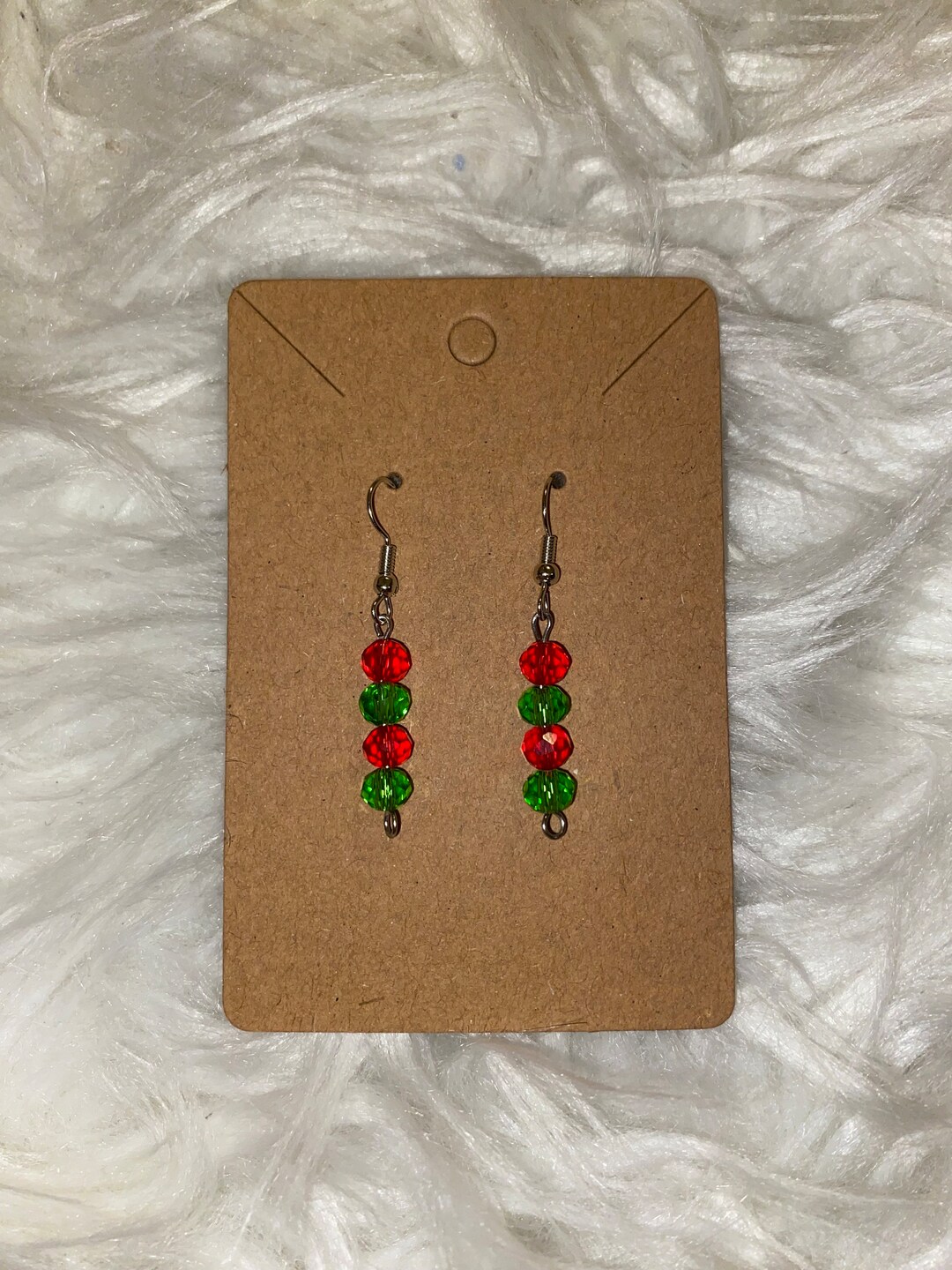 Red and Green String Earring - Etsy