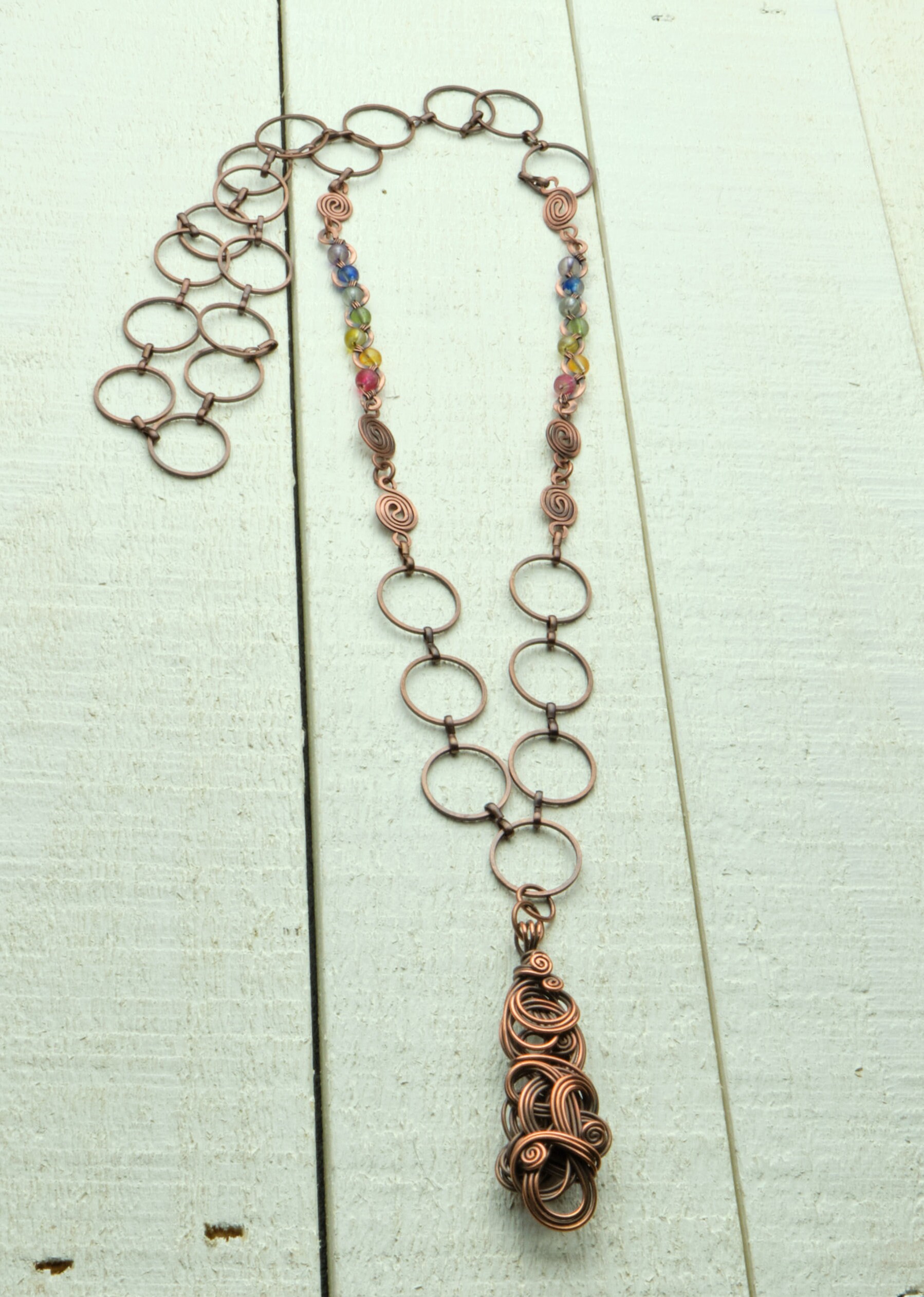 Copper Pendant Necklace Women's Necklace Bohemian | Etsy