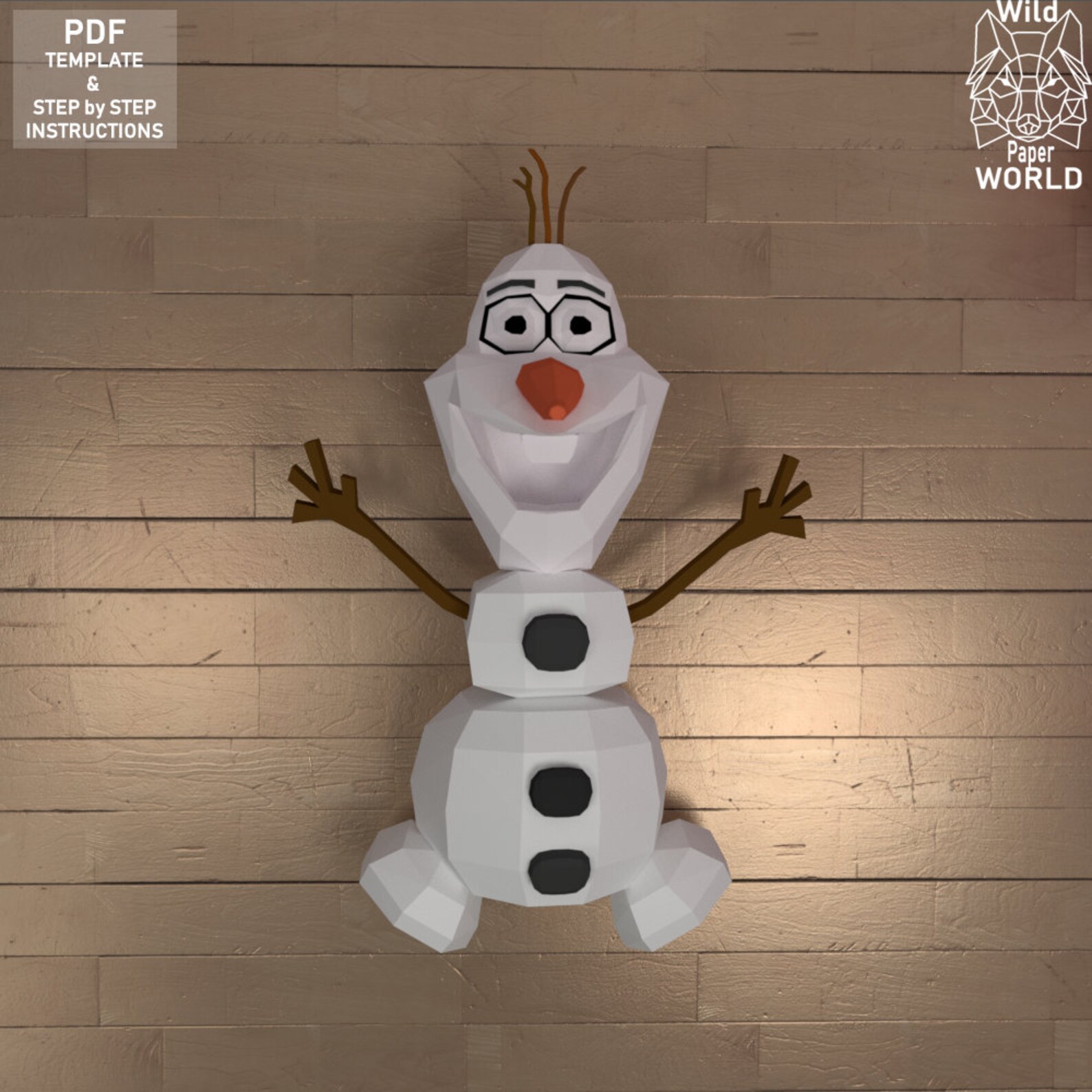 Olaf paper 3d model Papercraft Olaf DIY model 3D papecraft | Etsy