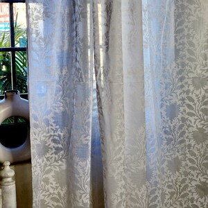 Block Printed Sheer Curtains/voile Curtains/sheer Panels/indian Hand ...