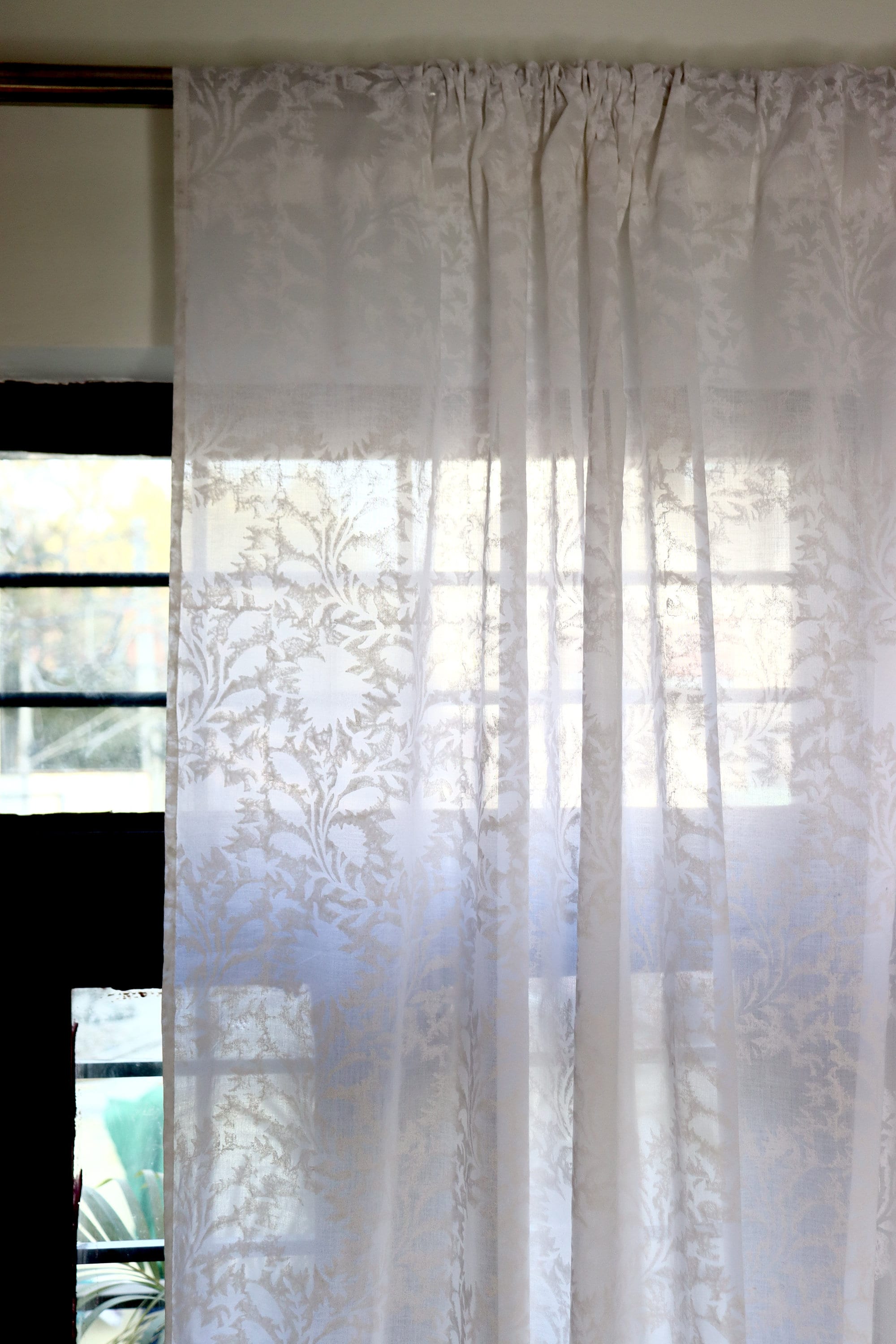 Block Printed Sheer Curtains/voile Curtains/sheer - Etsy