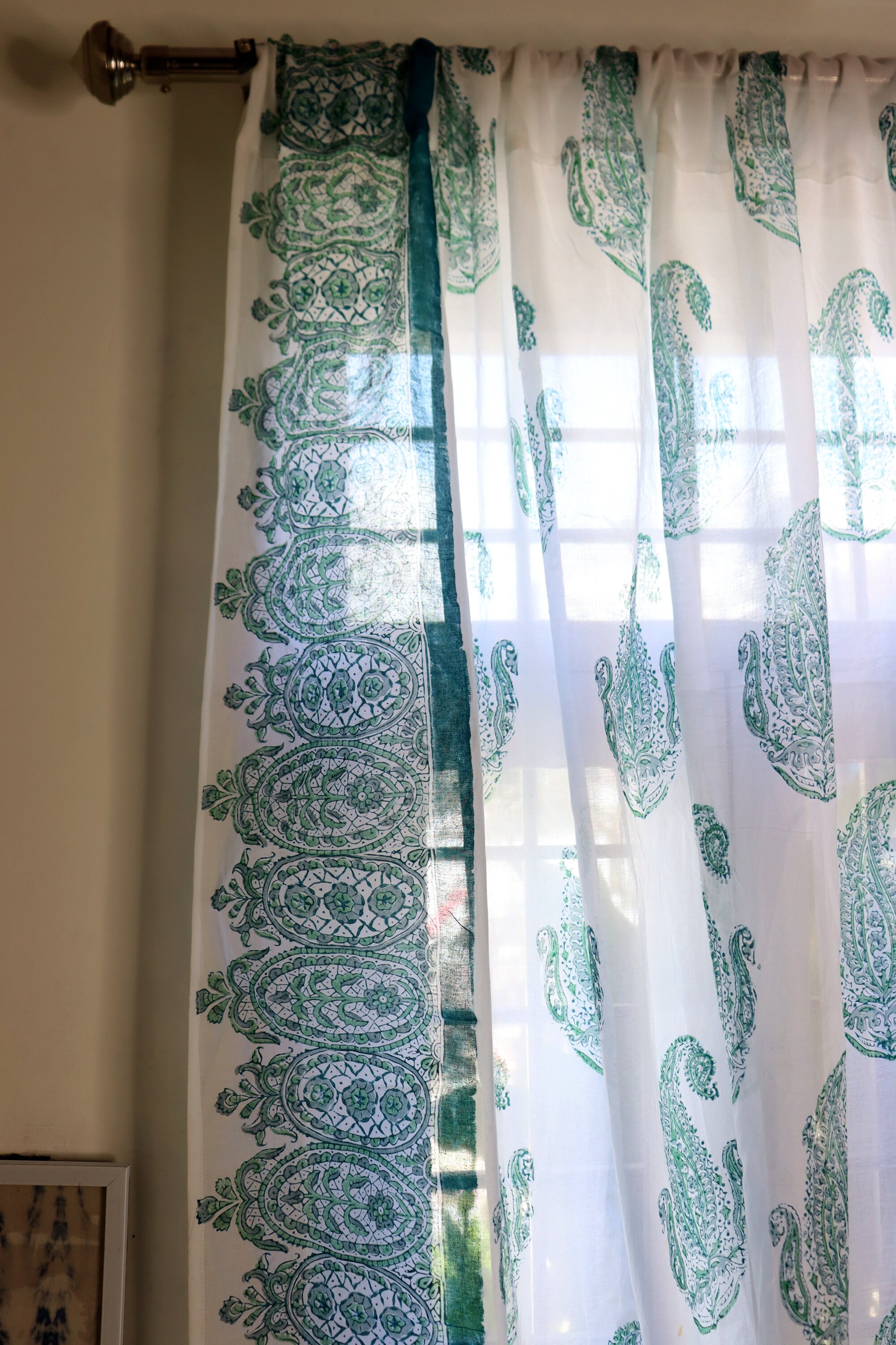 Block Print Curtainsindian Curtain Panelbohemian - Etsy