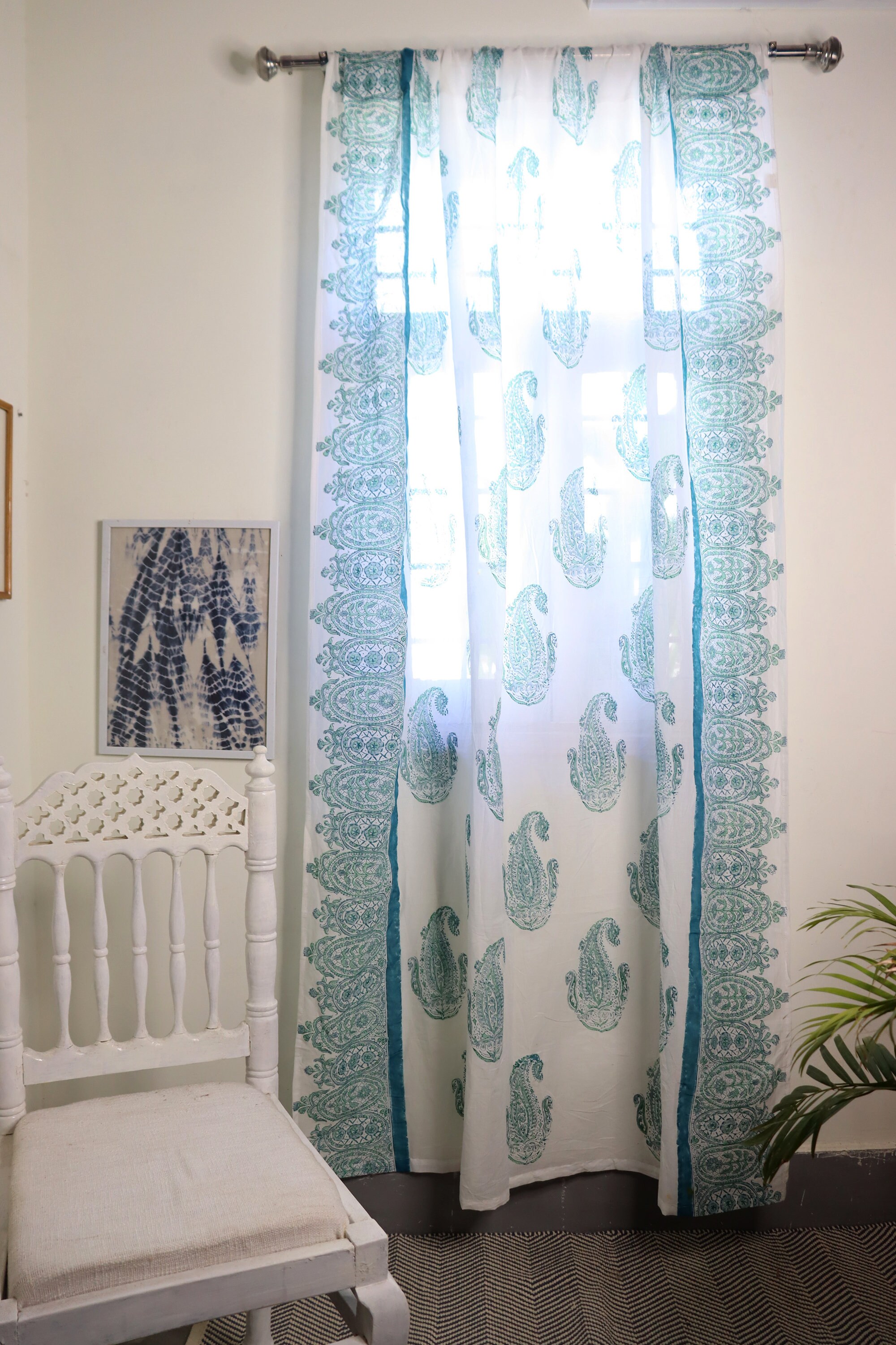 Block Print Curtainsindian Curtain Panelbohemian - Etsy