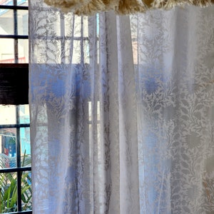 Block Printed Sheer Curtains/voile Curtains/sheer Panels/indian Hand ...