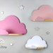 Set of 3 Colourful Wooden Cloud Shelves With Small Border Cloud, Cloud ...