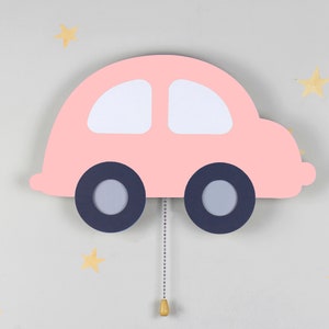Wooden Baby Lamp Car, Wandleuchten Regenbogen, Nightlight for Kids ...