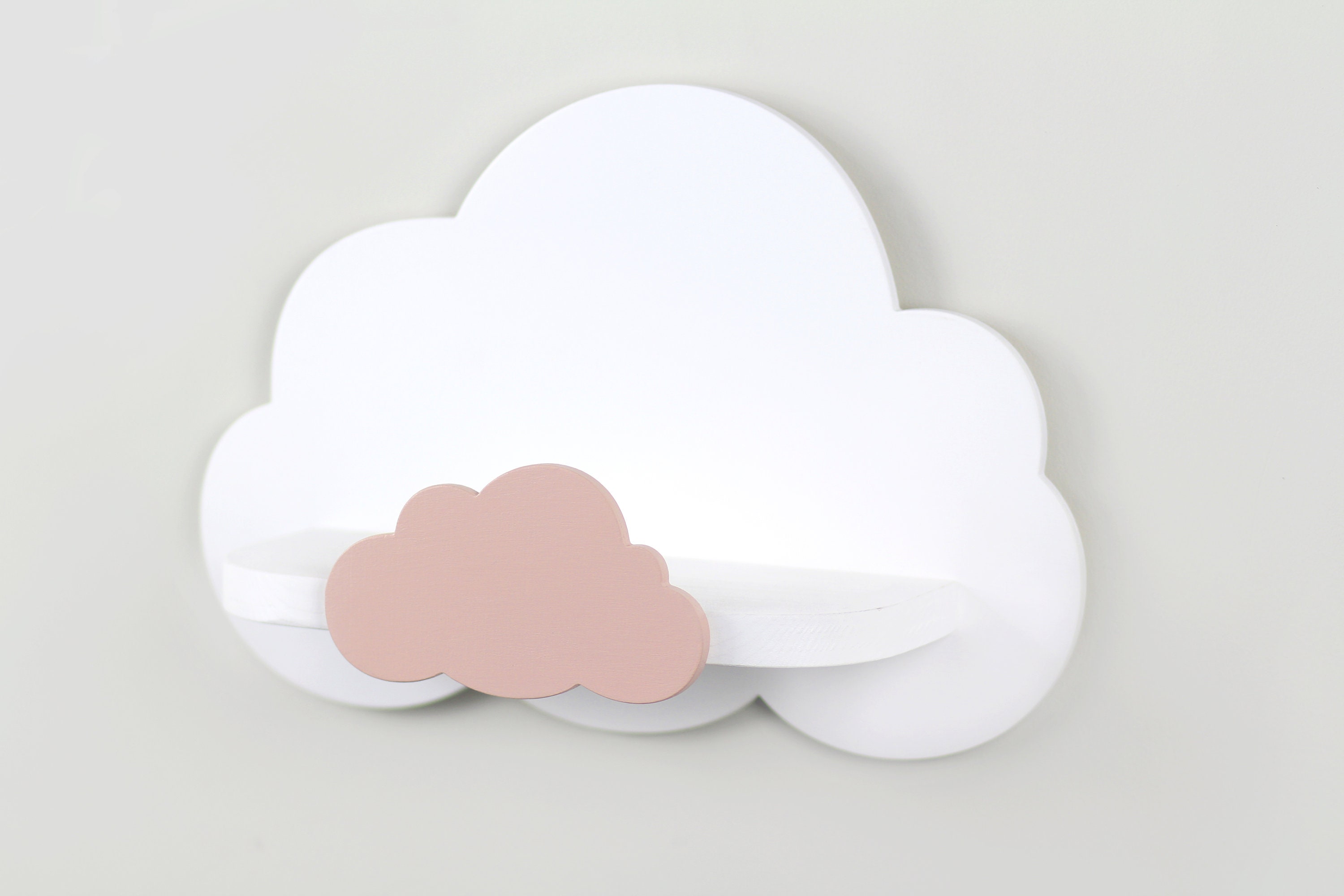 Set of 2 Cloud Wall Shelf, Nursery Shelves, Wooden Floating Shelf, Baby ...
