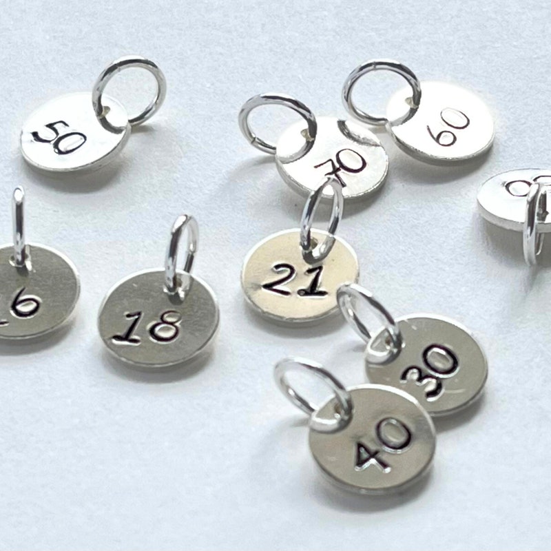 Number Charms - Etsy