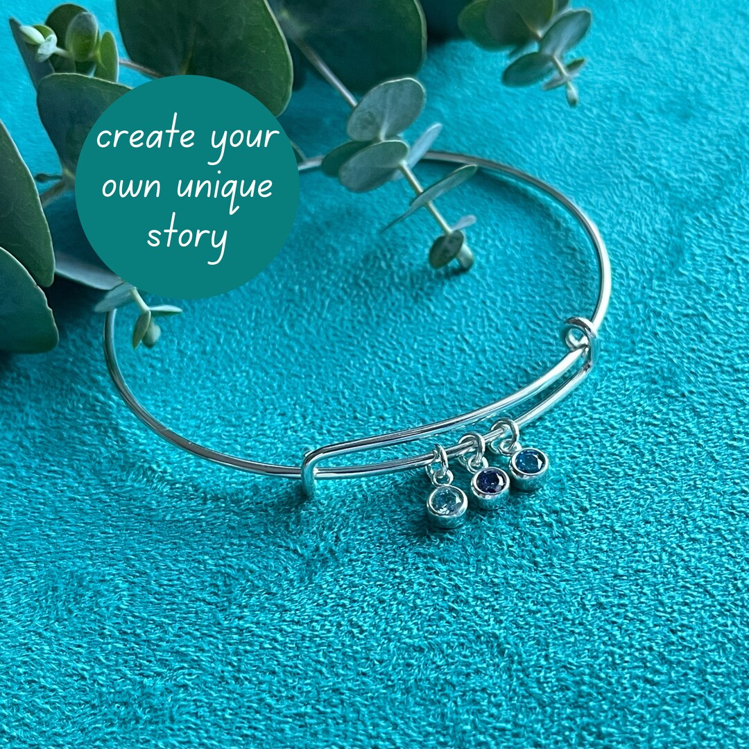 Design an Adjustable Charm Bangle Bracelet Add on Sterling Silver ...
