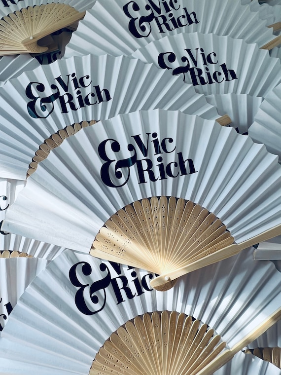 Paper Fans Logo Promotional Crafts Handheld Fan Custom Printed Folding