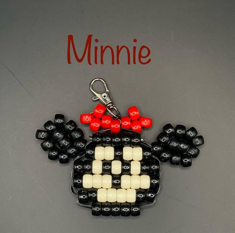 Beaded Animation Keychain: Cartoon Buddy Bag Clip - Etsy