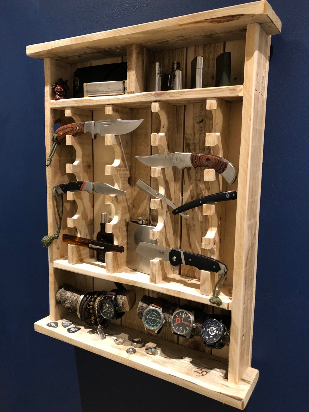 The Woodsman Display Rack portrait Rustic Shelving Watch - Etsy UK