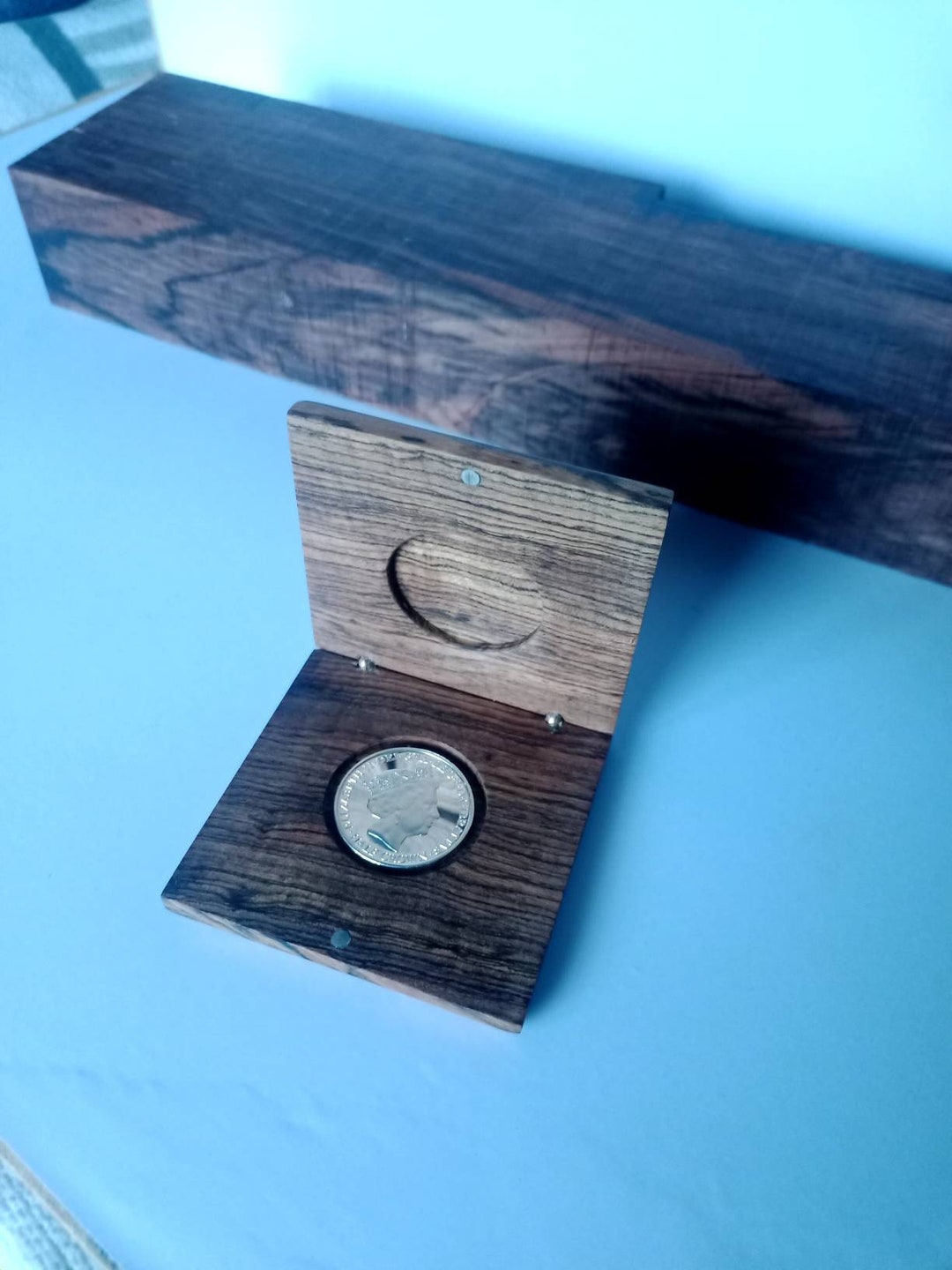 Bespoke Handmade Rare Bocote Wood Coin Display Presentation Box Case ...