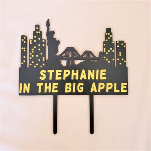 New York City Skyline Cake Topper, Birthday Cake Topper, Graduation ...