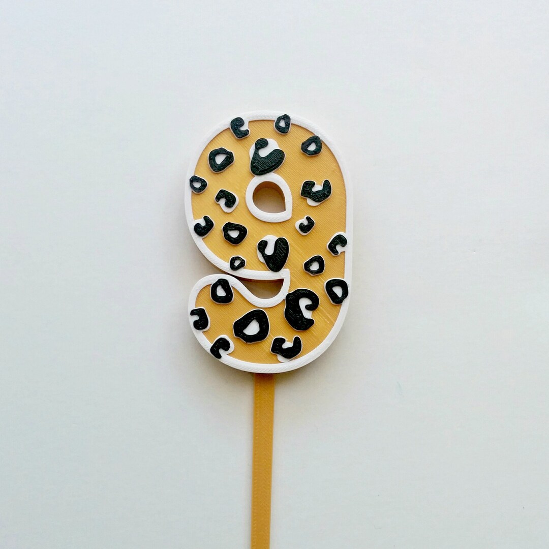 Leopard Print Number Cake Topper Jungle Theme Safari Theme - Etsy