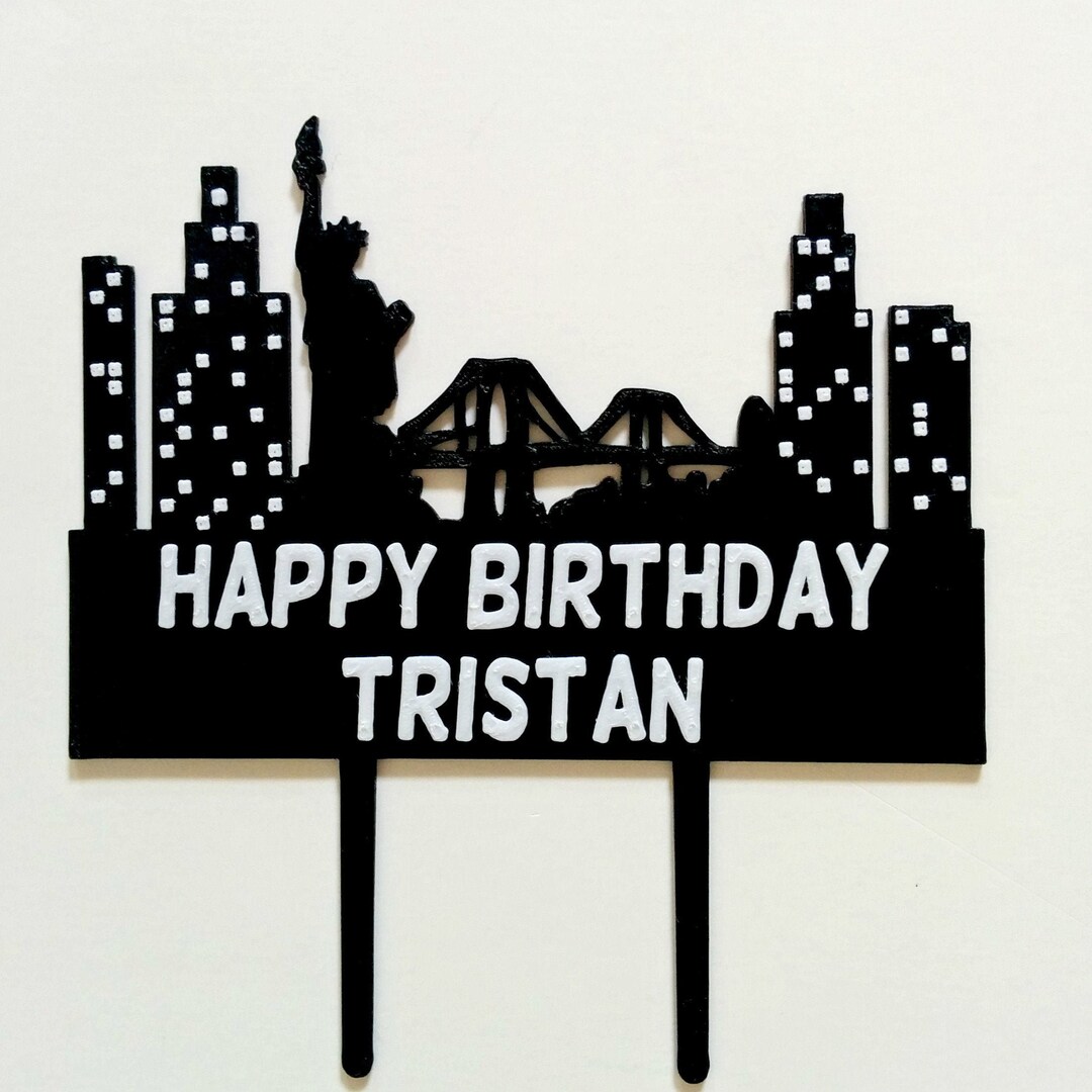 New York City Skyline Cake Topper, Birthday Cake Topper, Graduation ...