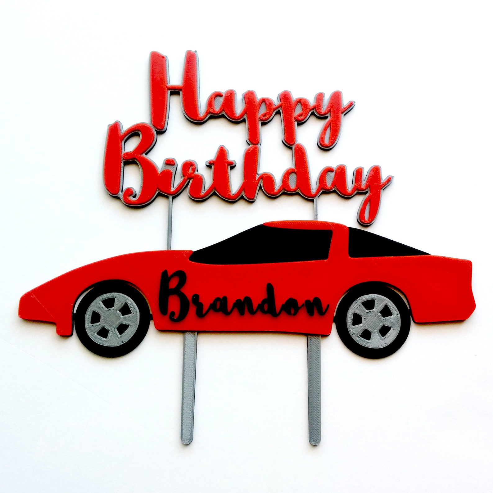 Sports Car Cake Topper Cars Theme Party Race Car Birthday - Etsy
