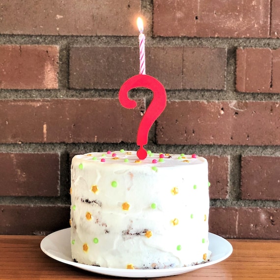 Question Mark Cake Topper Baby Gender Reveal Pop the | Etsy