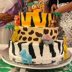 Leopard Print Number Cake Topper, Jungle Theme, Safari Theme, Animal ...