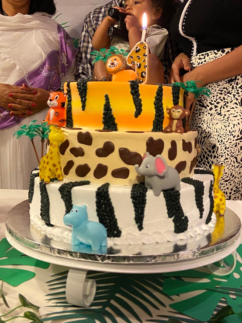 Leopard Print Number Cake Topper Jungle Theme Safari Theme | Etsy