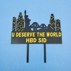 New York City Skyline Cake Topper, Birthday Cake Topper, Graduation ...