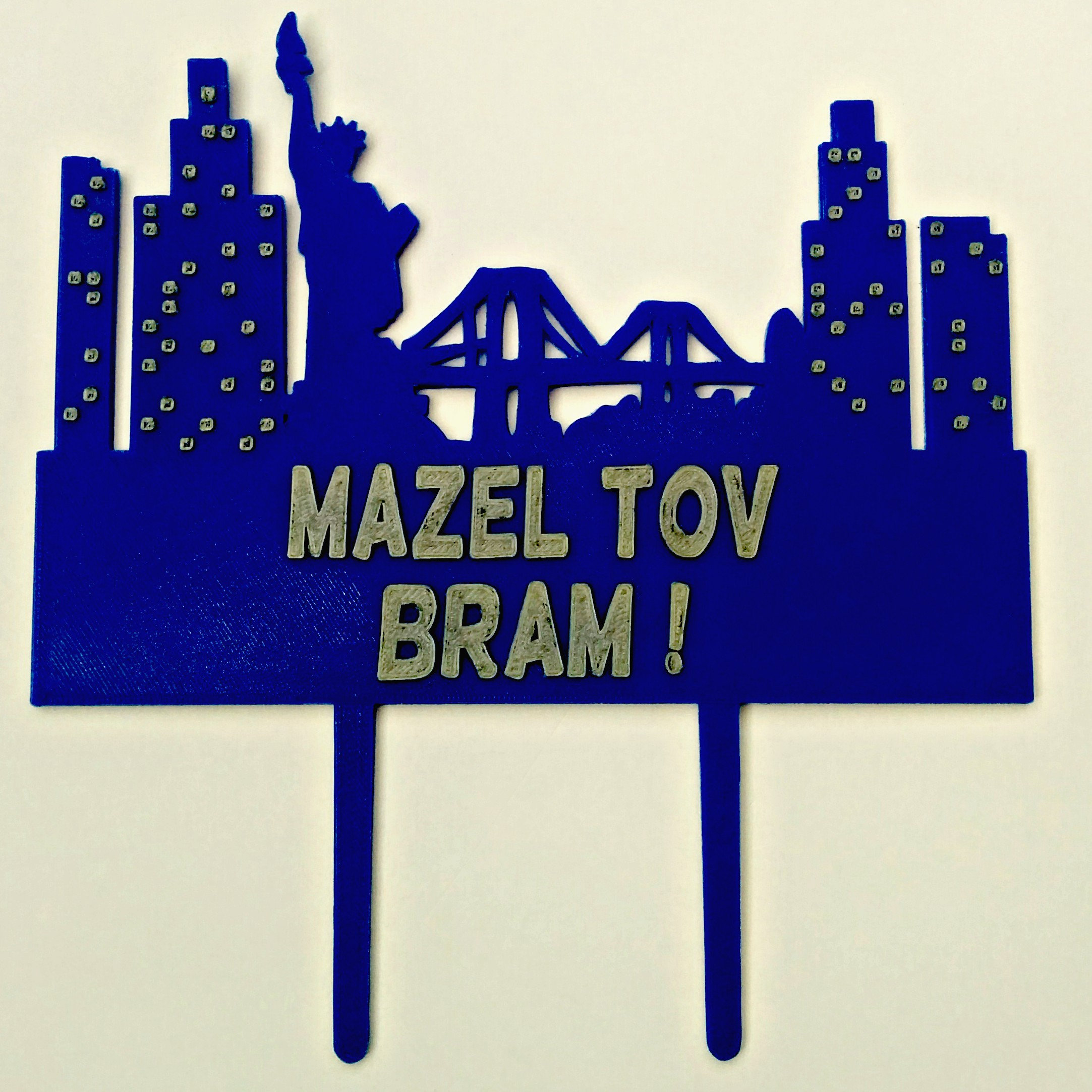NYC Skyline Cake Topper: Personalized Birthday, Graduation, Retirement ...