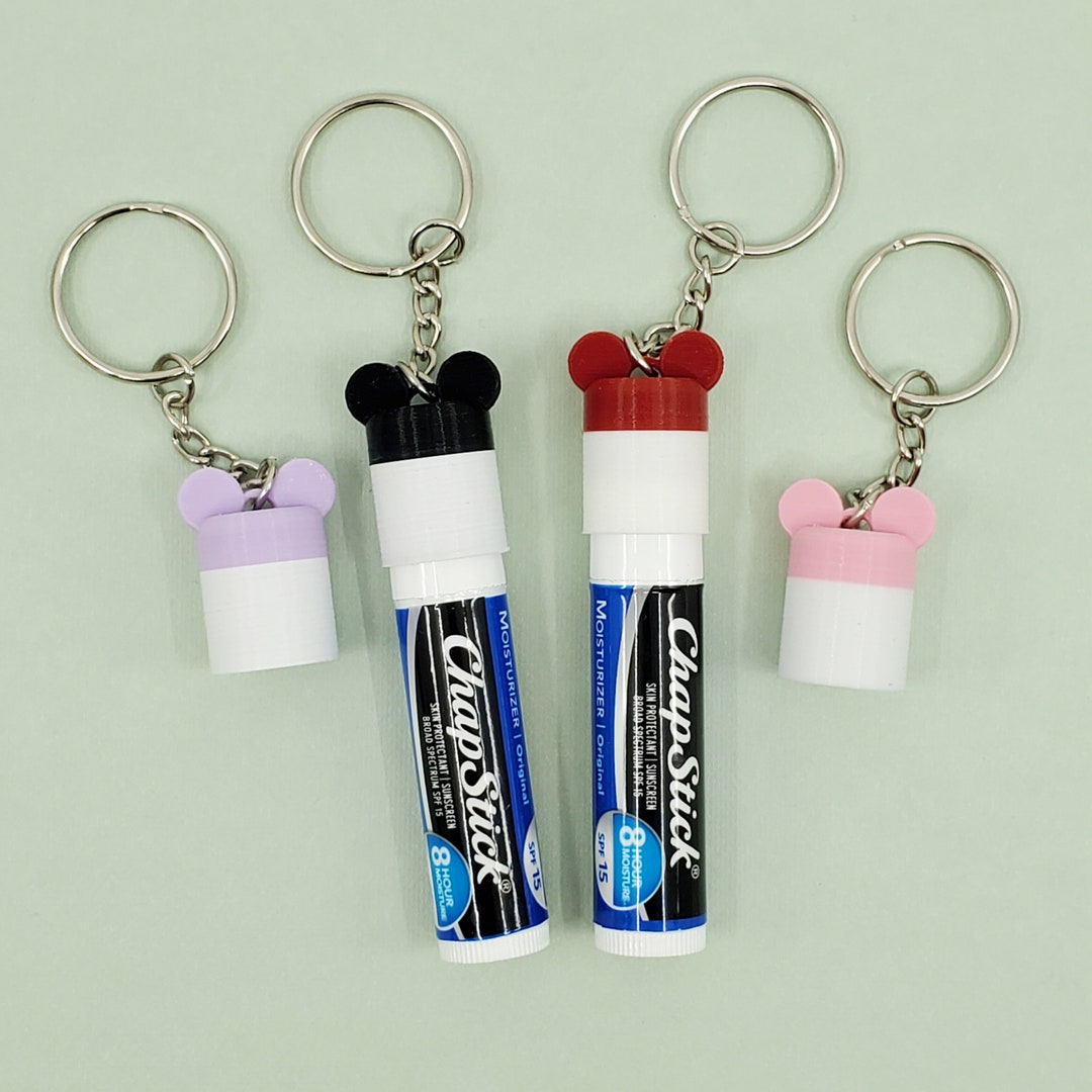 Chapstick Holder Keychain, Bear/mouse Ears Lipbalm Carrier, Work Badge ...