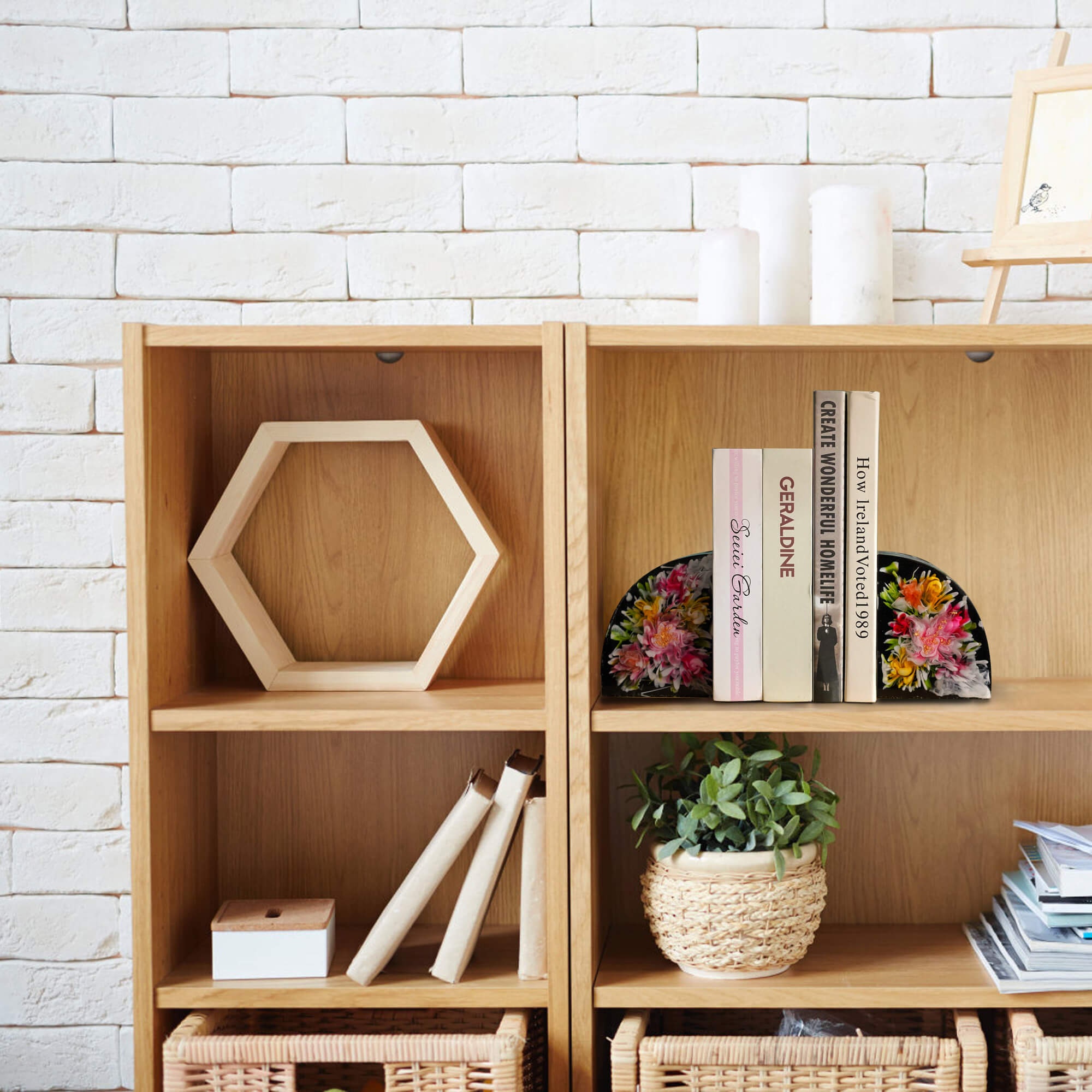 LET'S RESIN Bookends Resin Molds1 Pair Geode Book - Etsy