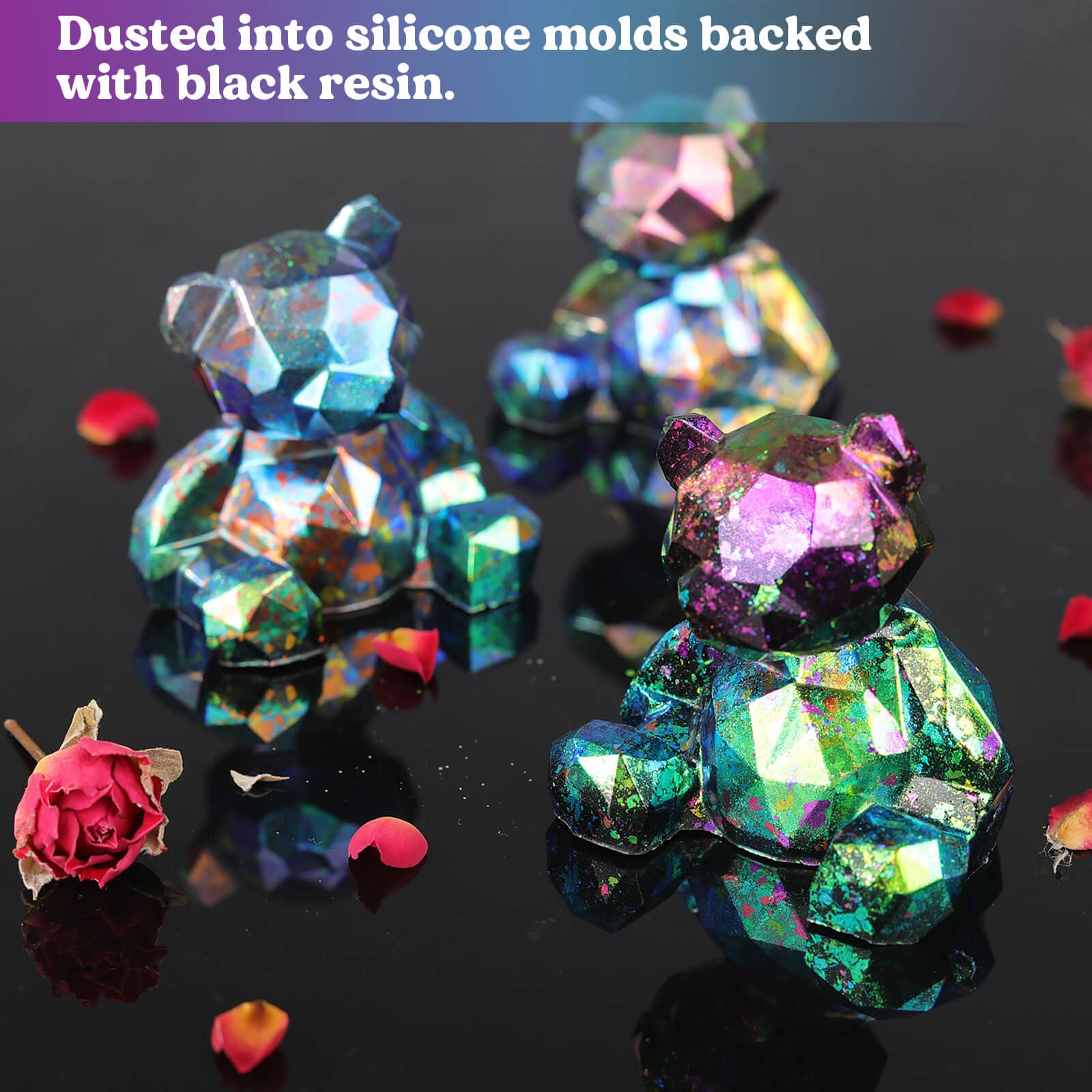 LET'S RESIN Chameleon Mica Flakes, 8 Color Intense Colorshift Pigment ...