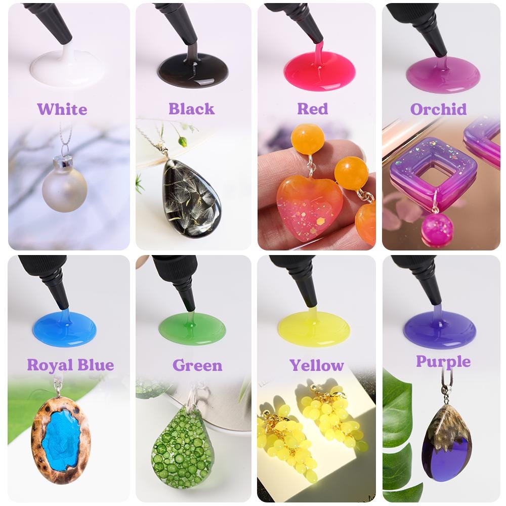 LET'S Resin UV Resin,18 Dark Colored Uv Resin,low Shrinkage UV Color ...