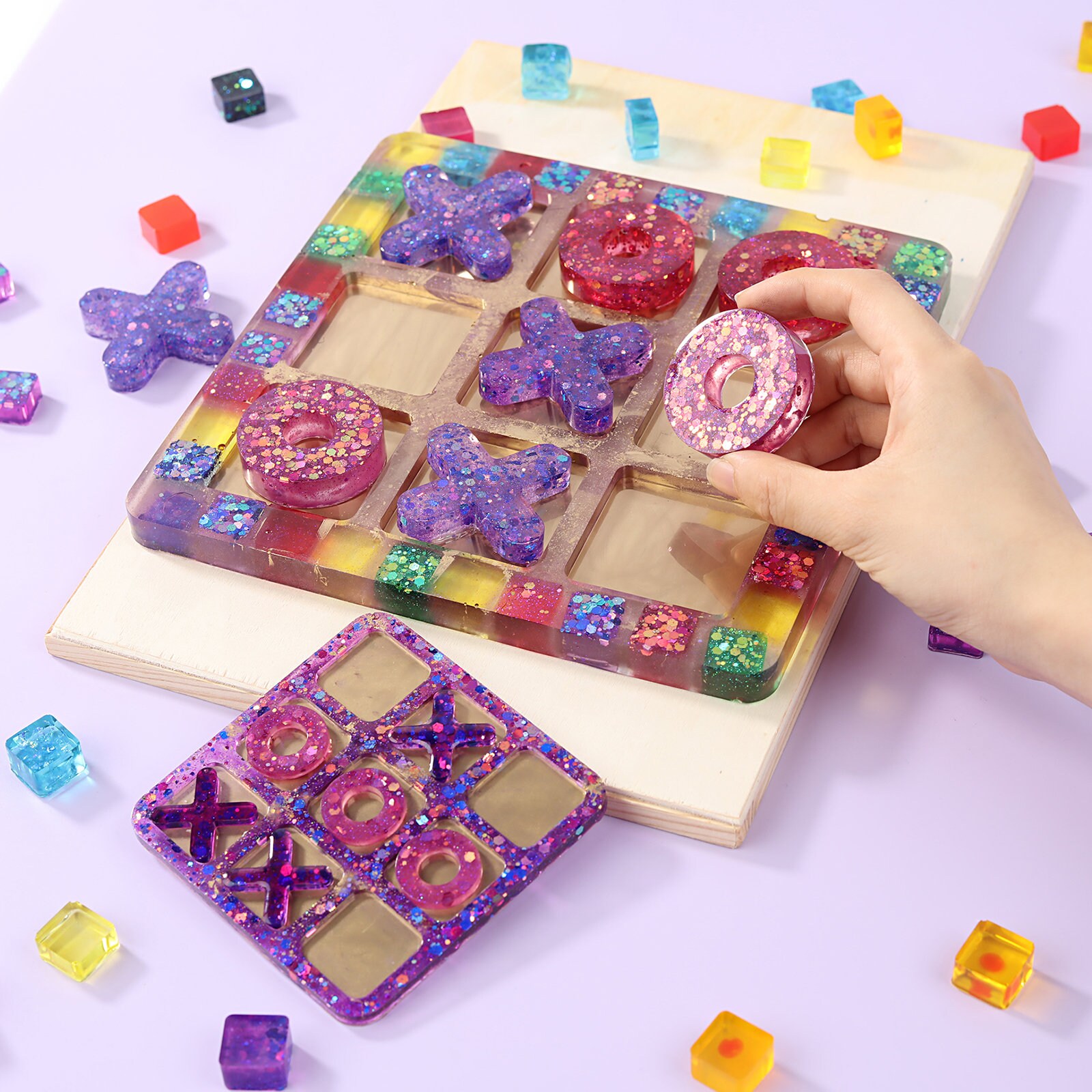 LET'S RESIN Silicone Resin Molds Board Game Moldstic Tac - Etsy