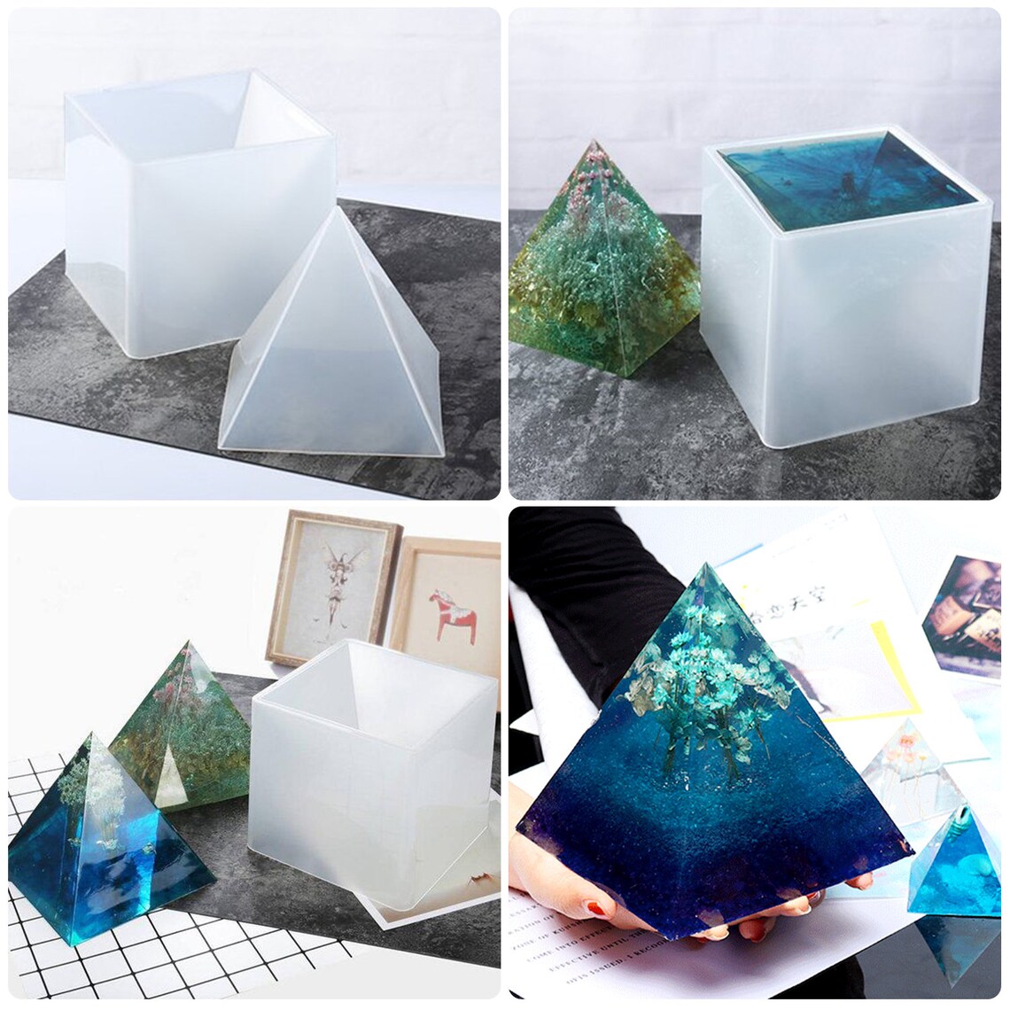 LET'S RESIN Pyramid Molds for Resinlarge Silicone Pyramid - Etsy