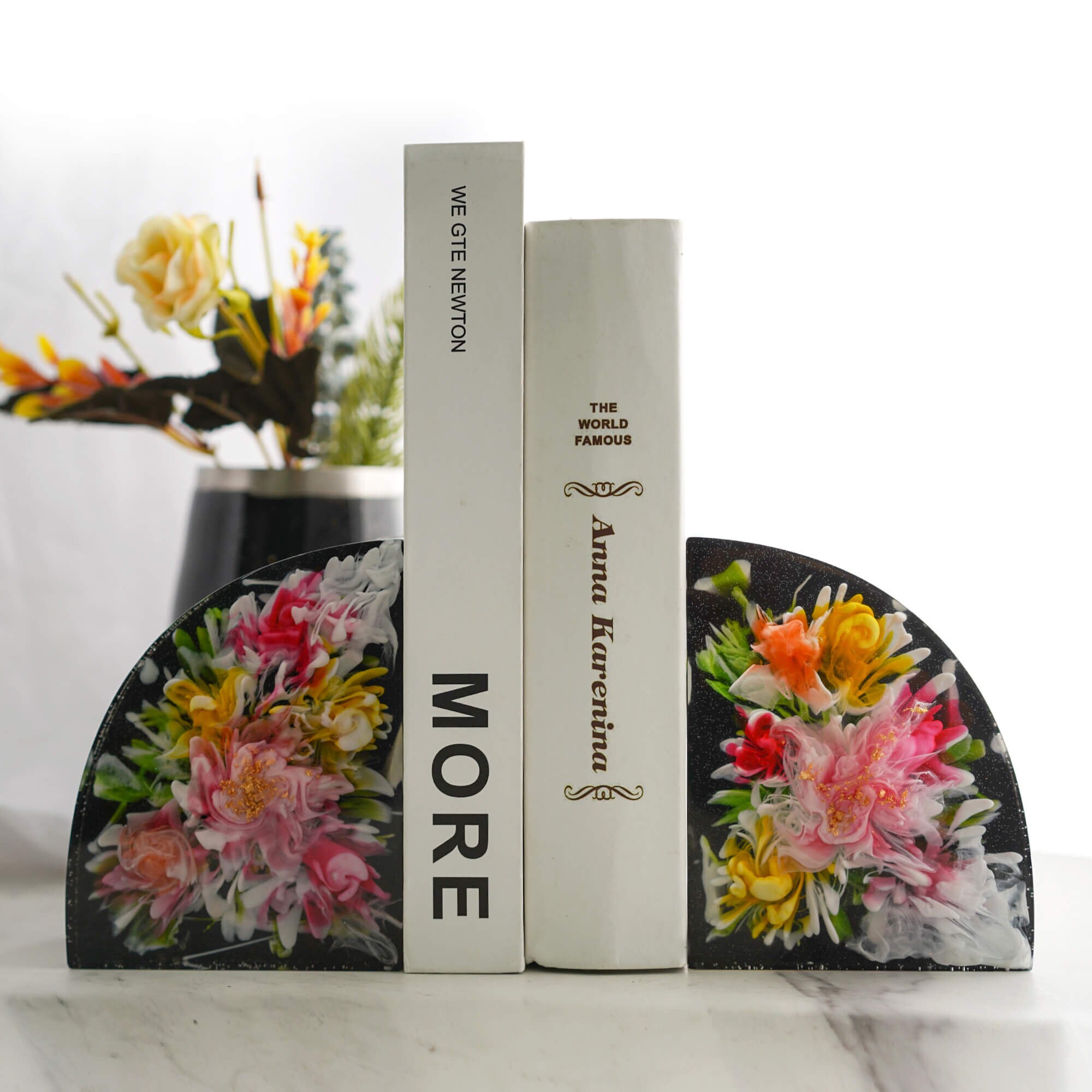 LET'S RESIN Bookends Resin Molds,1 Pair Geode Book Organize Resin Molds ...