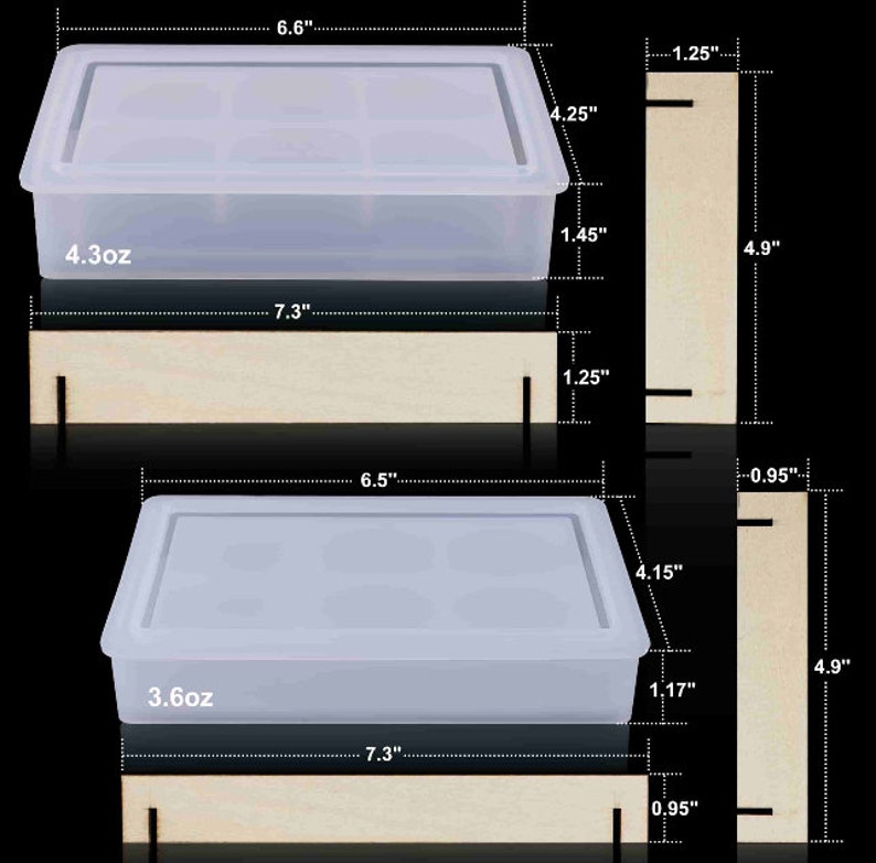 LET'S RESIN Storage Box Molds,resin Box Molds,storage Container With ...