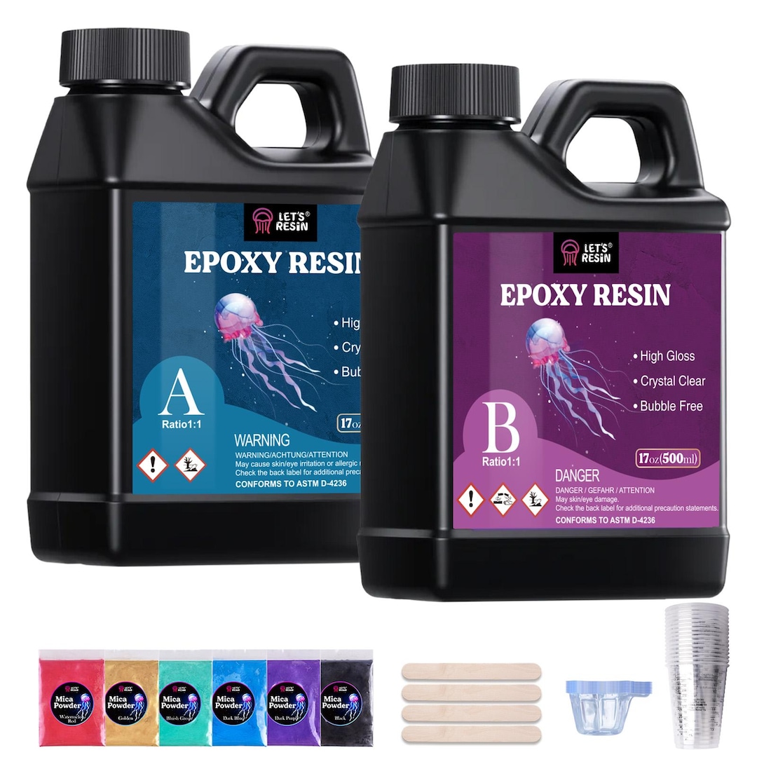 Let's Resin Clear Casting Resin - 34oz, Bubble-free, Fast-cure, Craft ...