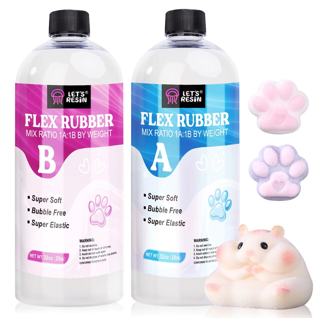 LET'S RESIN Liquid Silicone for Squishy Maker, 64oz Super Soft Flex ...