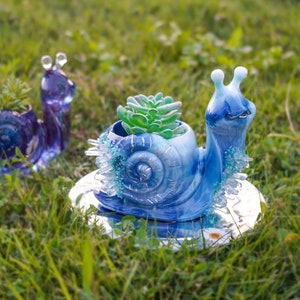 LET'S RESIN Snail Silicone Molds for Epoxy Resin, 3D Large Flower Pot ...