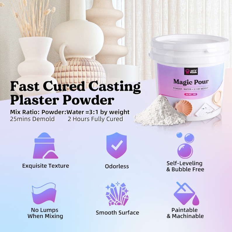 LET'S RESIN Resin Casting Powders 3000 G ,casting Resin Kit,20~30 ...