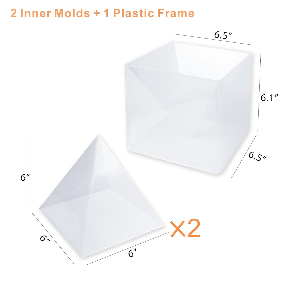 LET'S RESIN Pyramid Molds for Resin,large Silicone Pyramid Molds for ...
