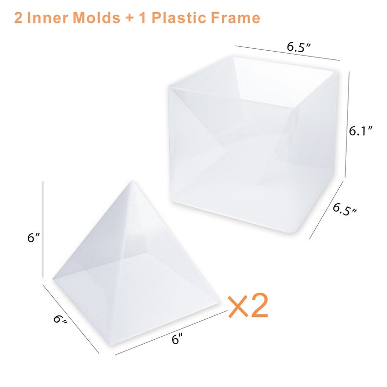 LET'S RESIN Pyramid Molds for Resin,large Silicone Pyramid Molds for ...