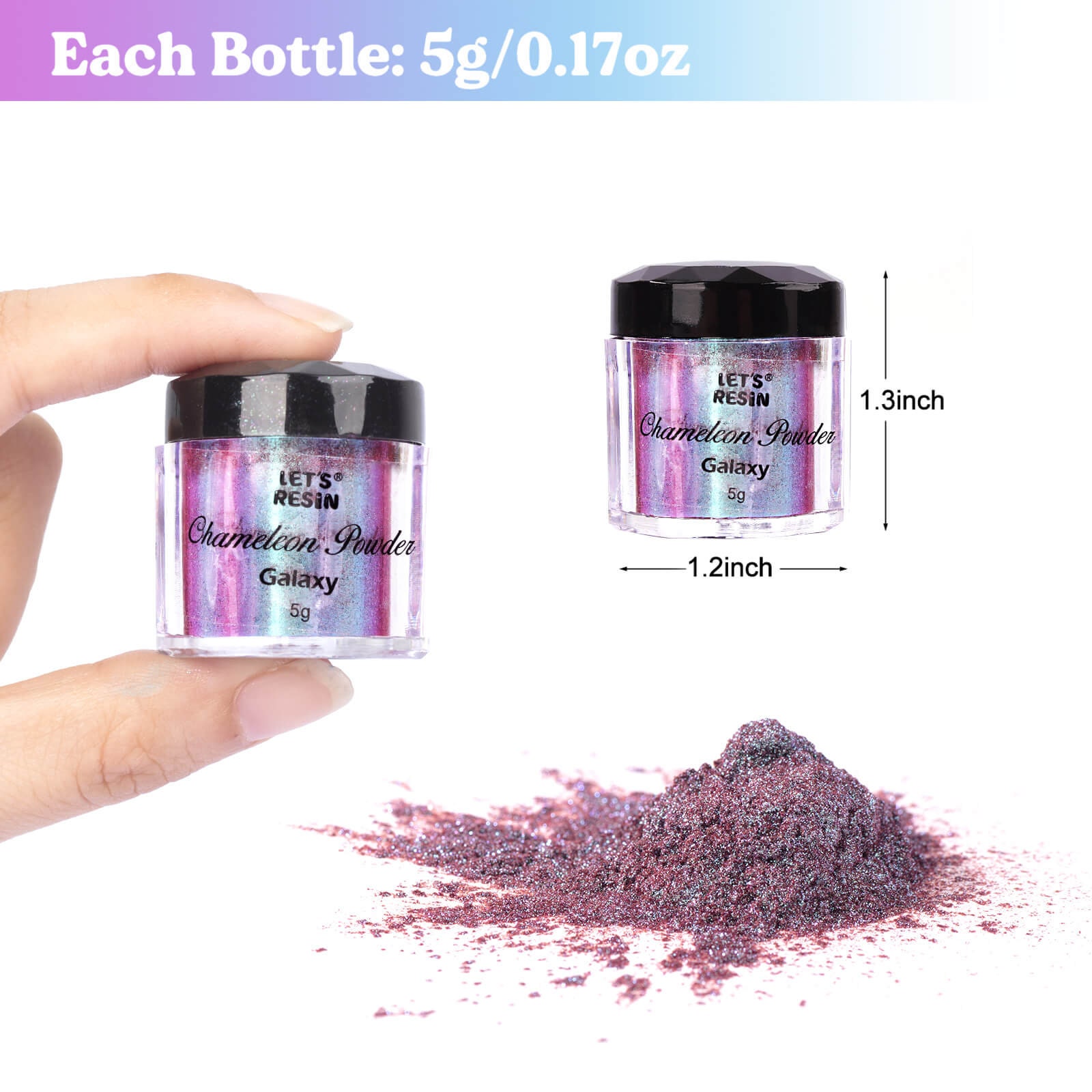 LET'S RESIN Chameleon Powder, 10 Jar Powder for Epoxy Resin/tumbler ...