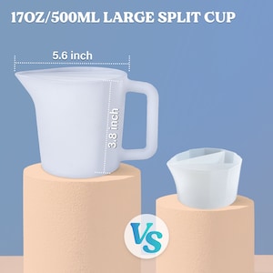 LET'S RESIN 17OZ/500ML Split Cup With Handle, Easy Clean Split Cups for ...