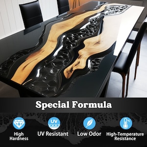 LET'S RESIN Epoxy Resin Black Resin Epoxy,44oz Bubble Free, High-gloss ...