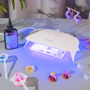 Let's Resin UV Light for Resin, Large Size Portable UV Resin Light, Fast Curing&143g Light ...