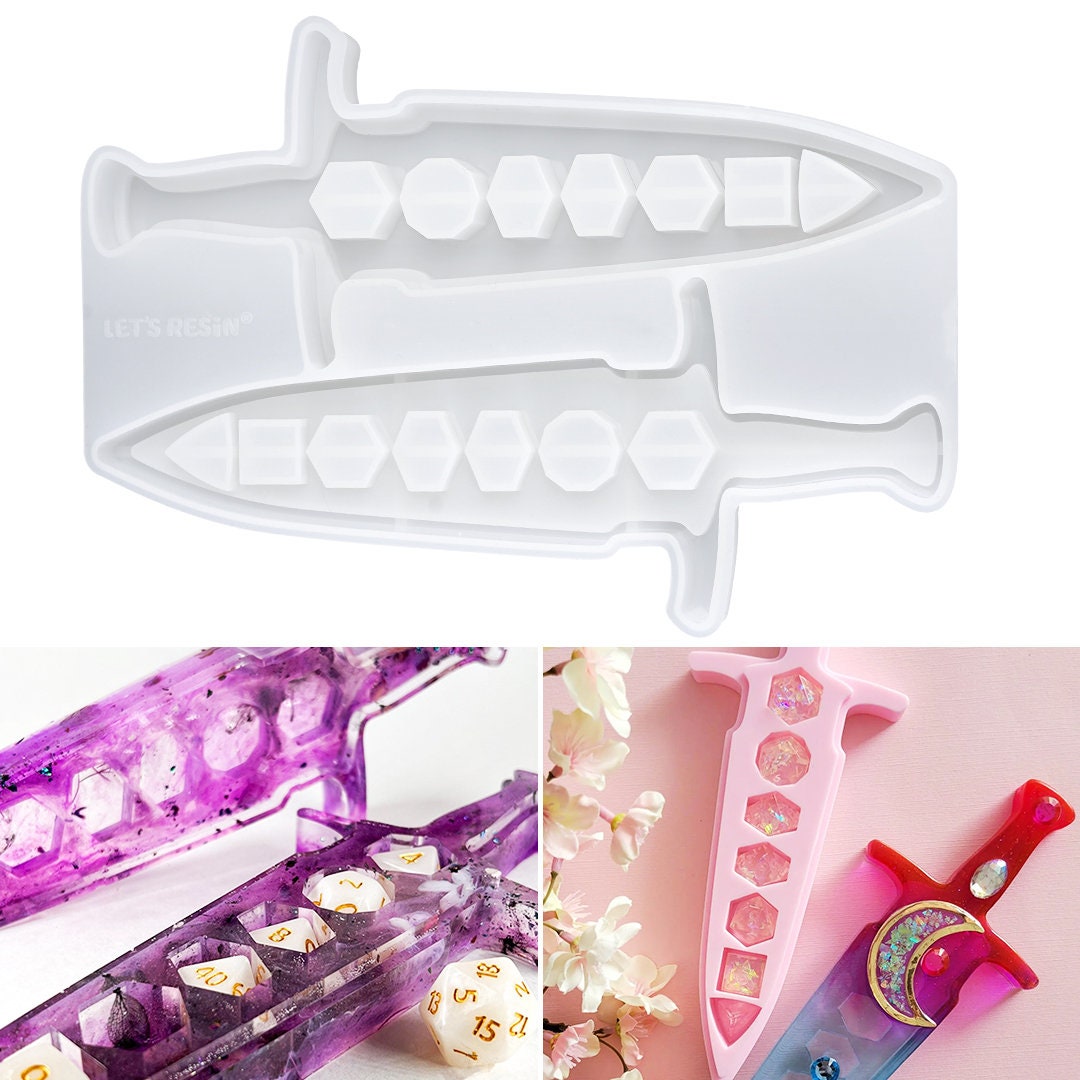 LET'S Resin Dice Box Mold for DND Dices, Silicone Box Molds for ...