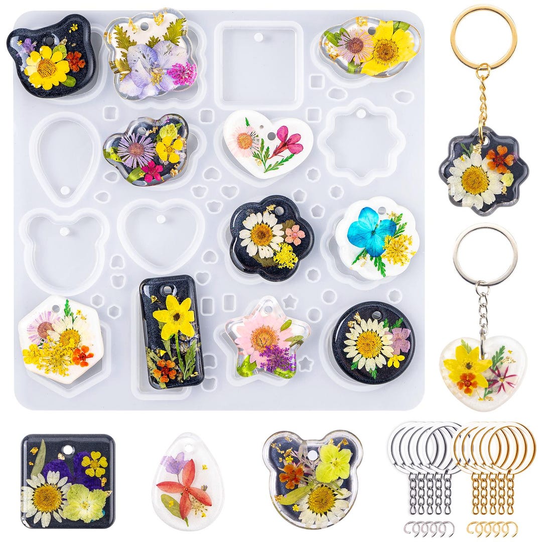 Keychain Resin Molds Silicone, Jewelry Pendant DIY Kit - Etsy