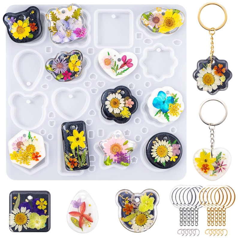 Keychain Resin Molds Silicone, Jewelry Pendant DIY Kit - Etsy